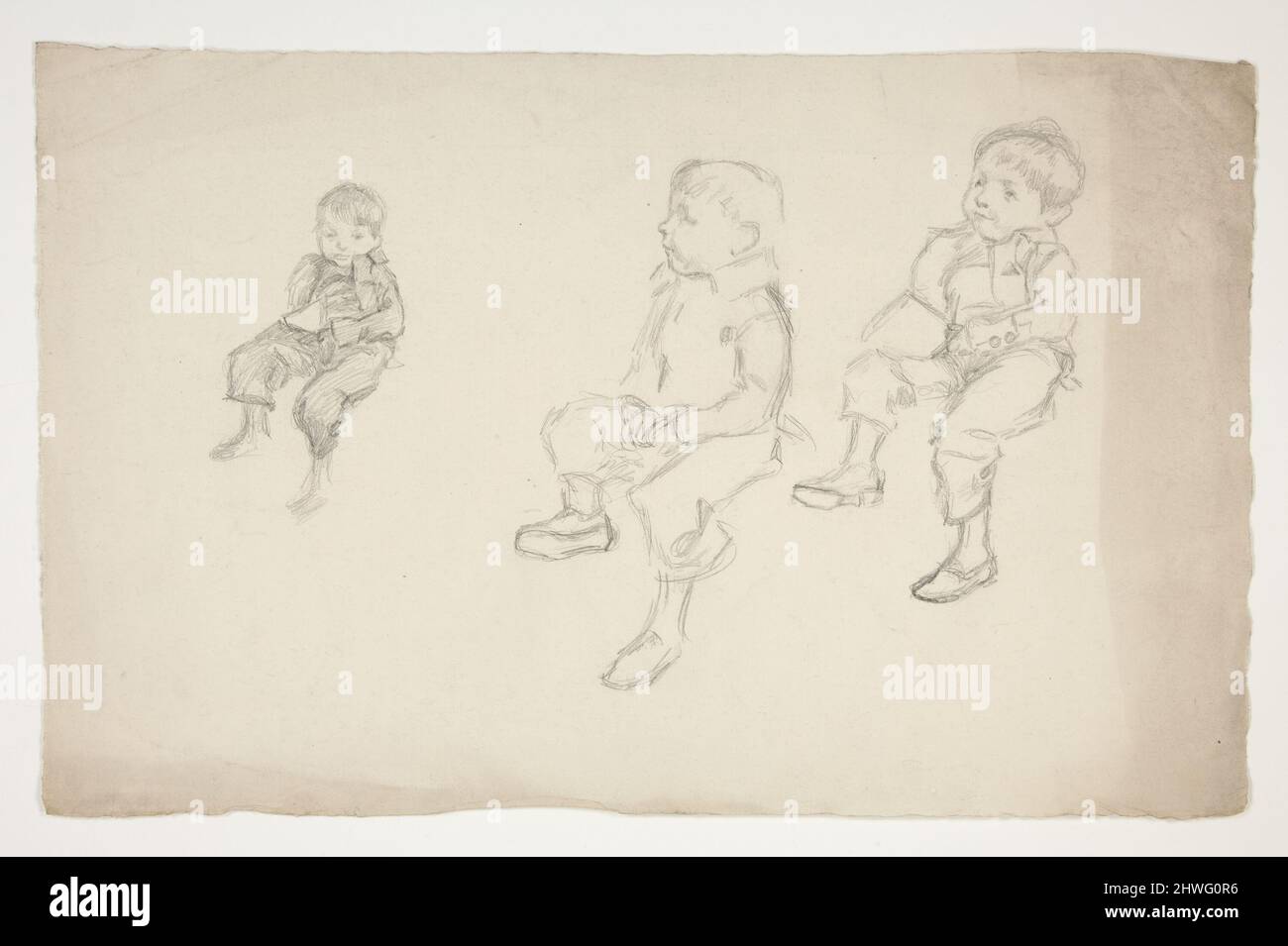 Sketches of children. Artist: Edwin Austin Abbey, American, 1852–1911 ...