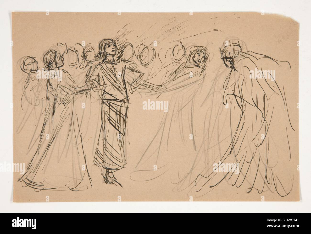 Galahad and the Captive Virtues, study for The Quest of the Holy Grail ...