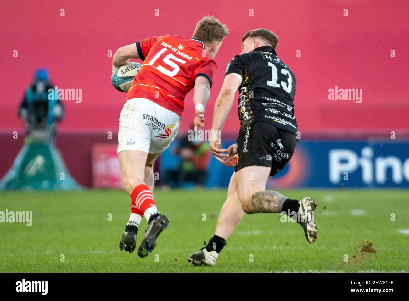 Limerick, Ireland. 05th Mar, 2022. Mike Haley of Munster and Jack Dixon ...