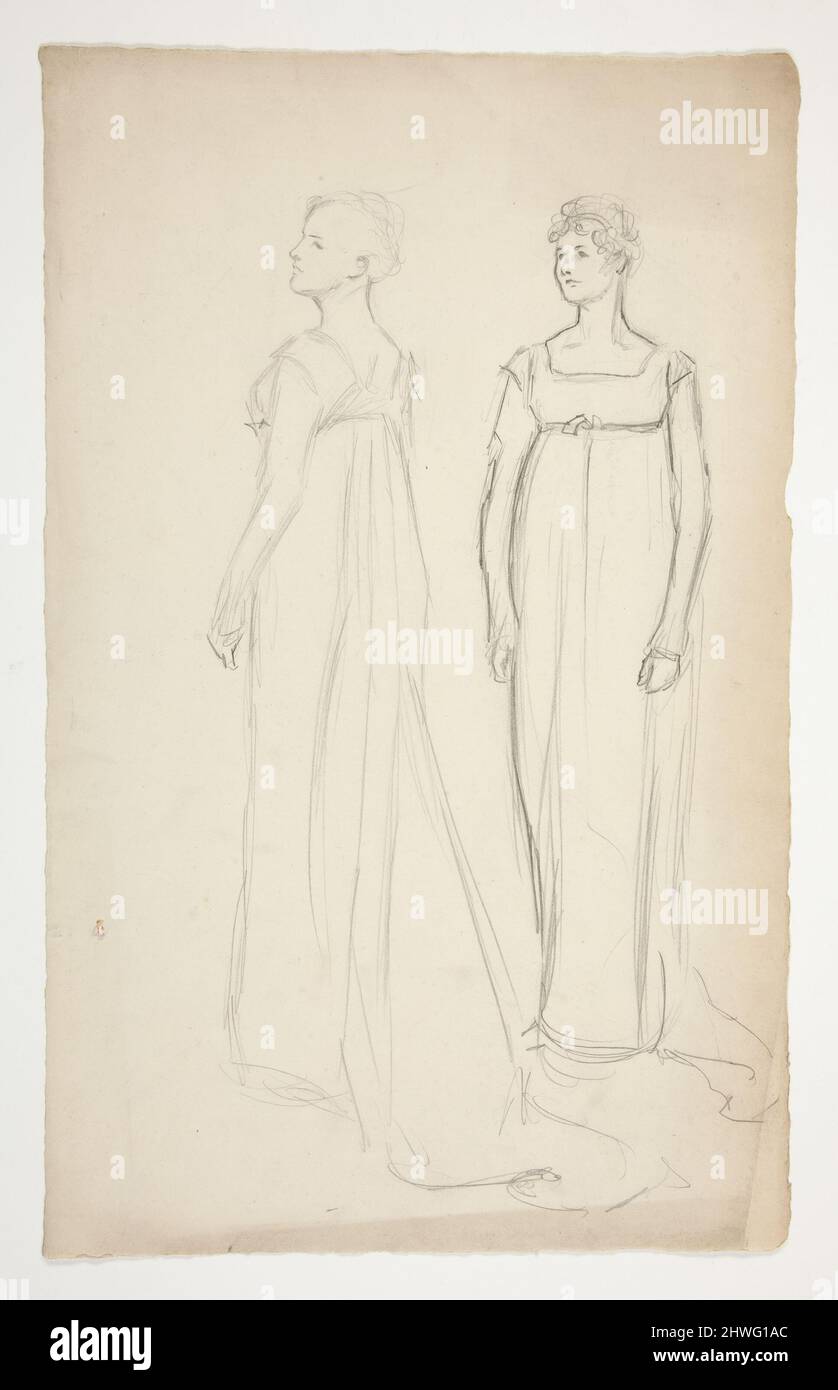 Two studies of a woman in Greco-Roman dress. Artist: Edwin Austin Abbey ...