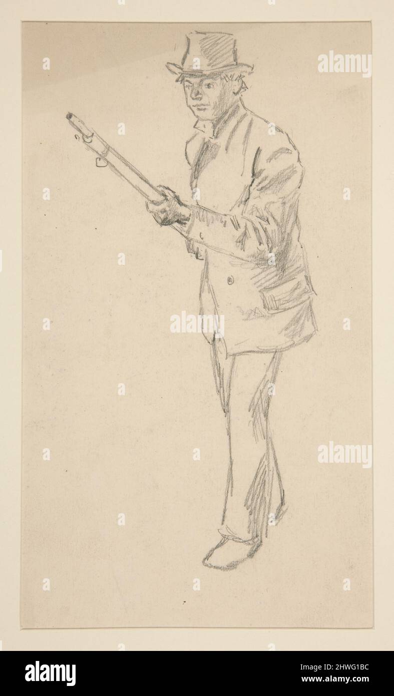 Study of a man with a shotgun. Artist: Edwin Austin Abbey, American ...