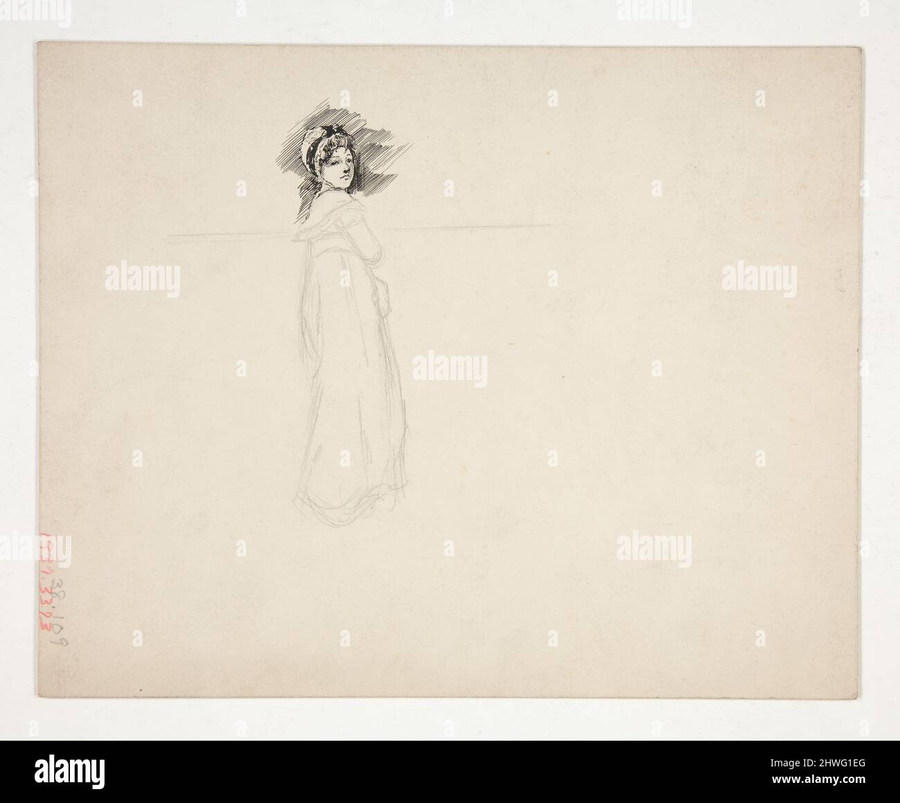 Study of an unidentified young woman. Artist: Edwin Austin Abbey ...