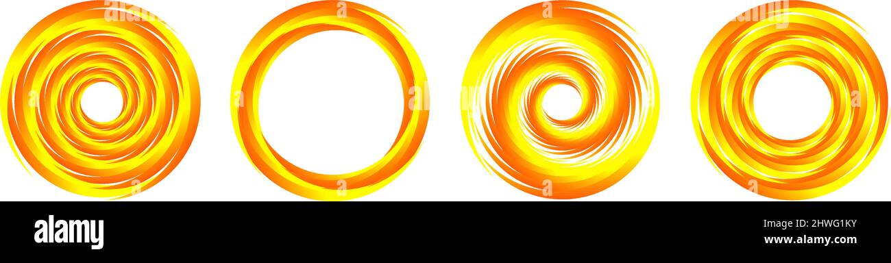 Spiral, swirl and twirl, whirl design element. Whirlpool, whirlwind ...