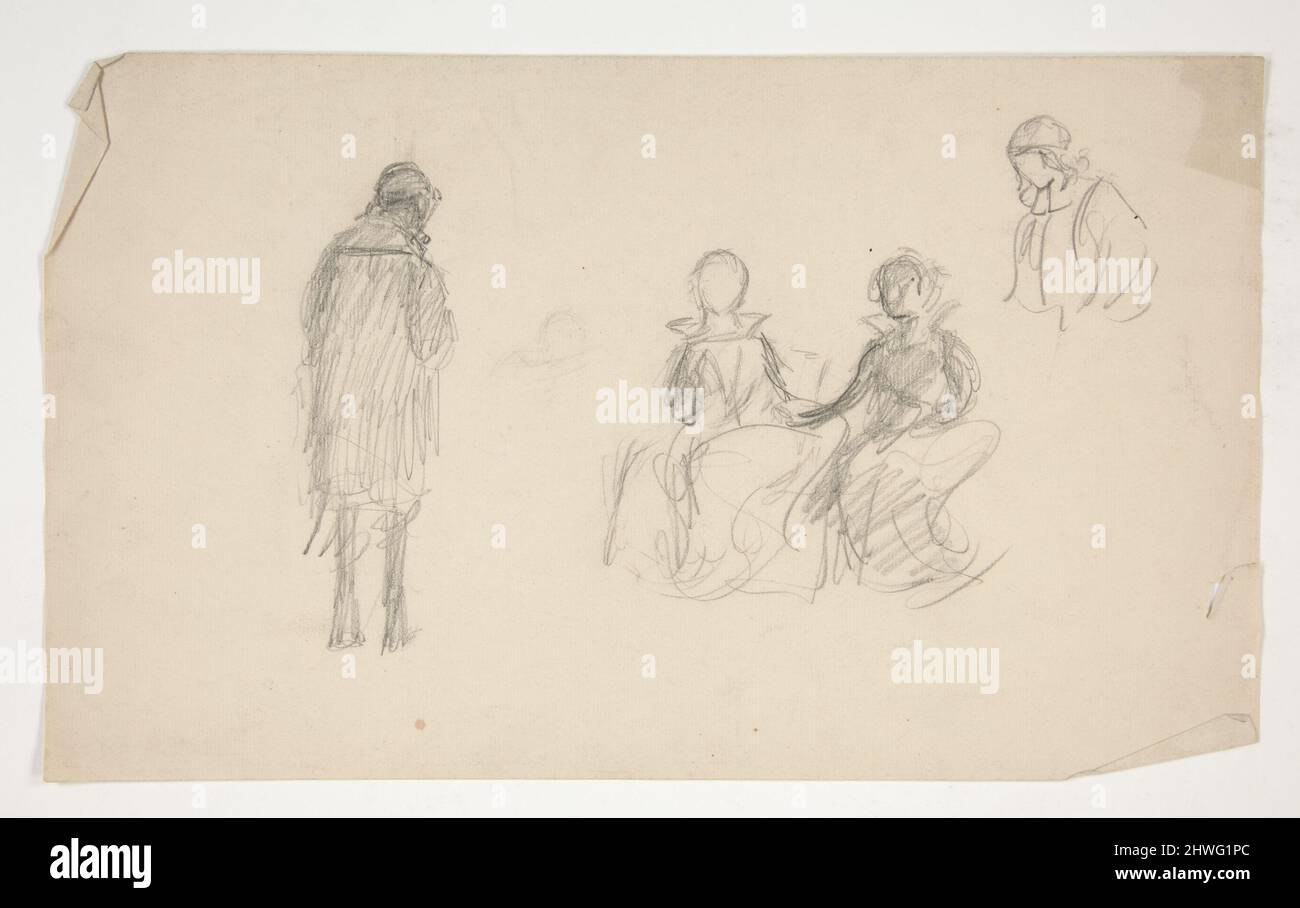 Unidentified illustration- Study of figures. Artist: Edwin Austin Abbey ...