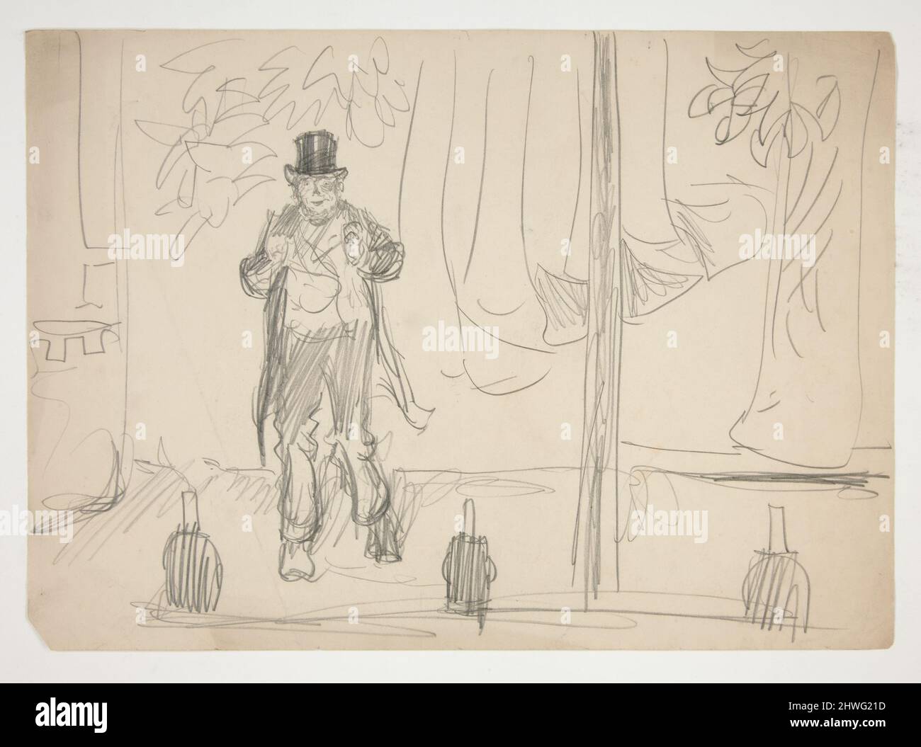 Cartoon of an actor on stage(?) - unidentified illustration. Artist ...