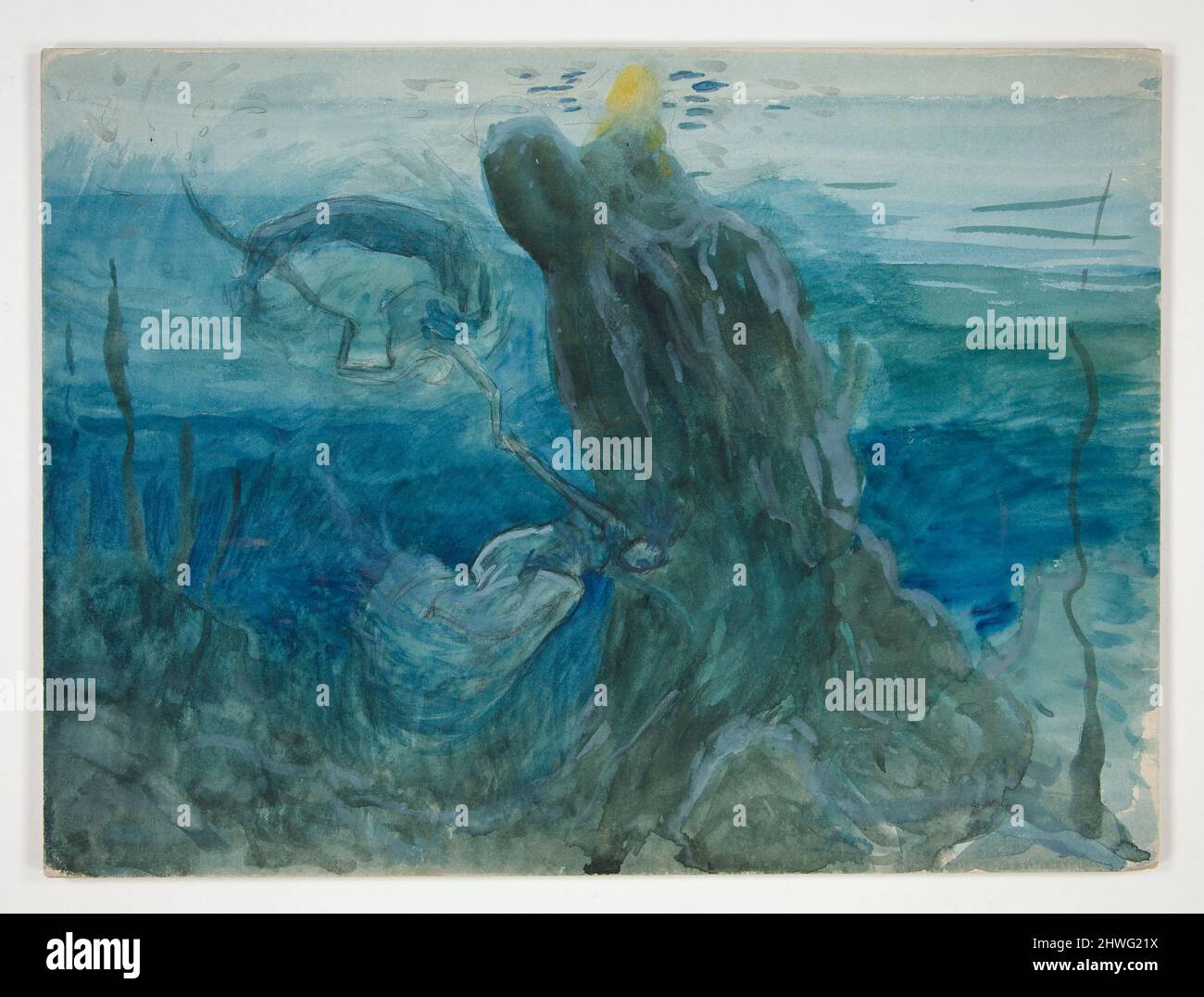 Underwater scene. Artist: Edwin Austin Abbey, American, 1852–1911, M.A ...
