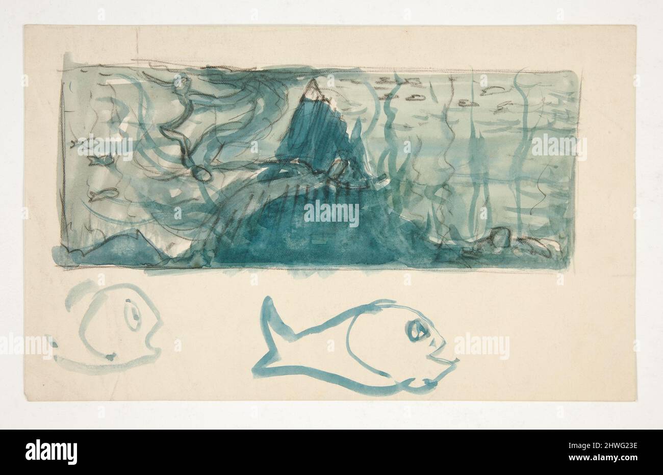 Underwater scene - unidentified illustration. Artist: Edwin Austin ...