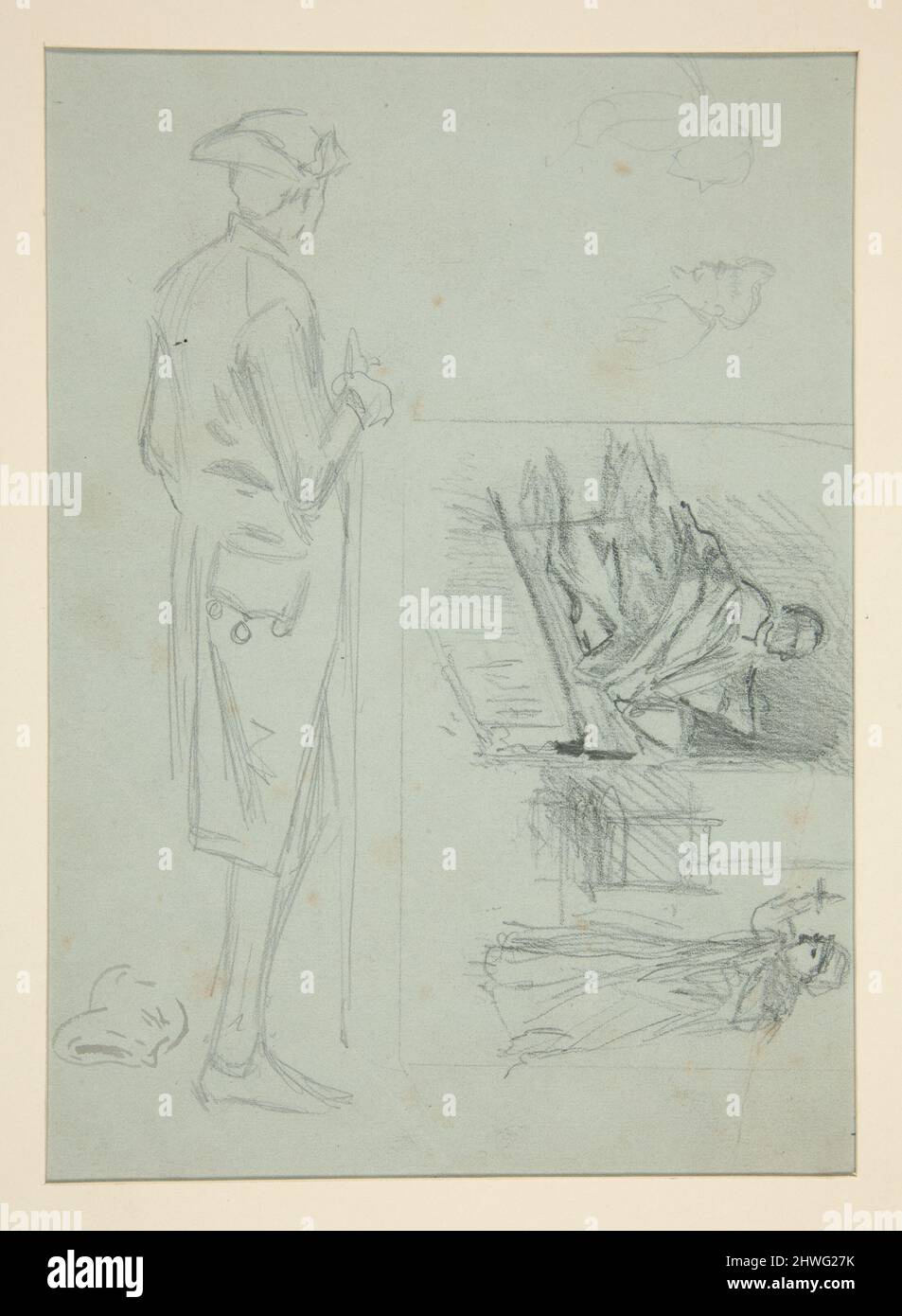 Sheet of sketches. Artist: Edwin Austin Abbey, American, 1852–1911, M.A ...
