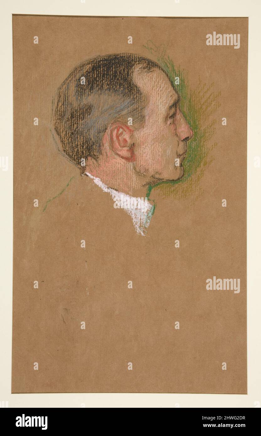 Head of man, Coronation of Edward VII. Artist: Edwin Austin Abbey ...