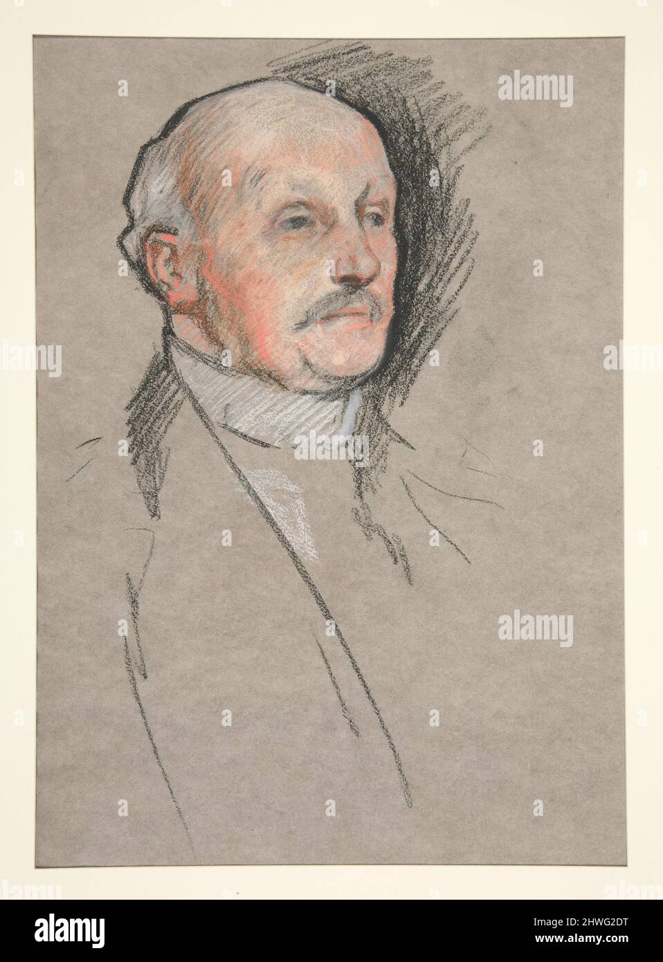 Head of man, coronation. Artist: Edwin Austin Abbey, American, 1852 ...