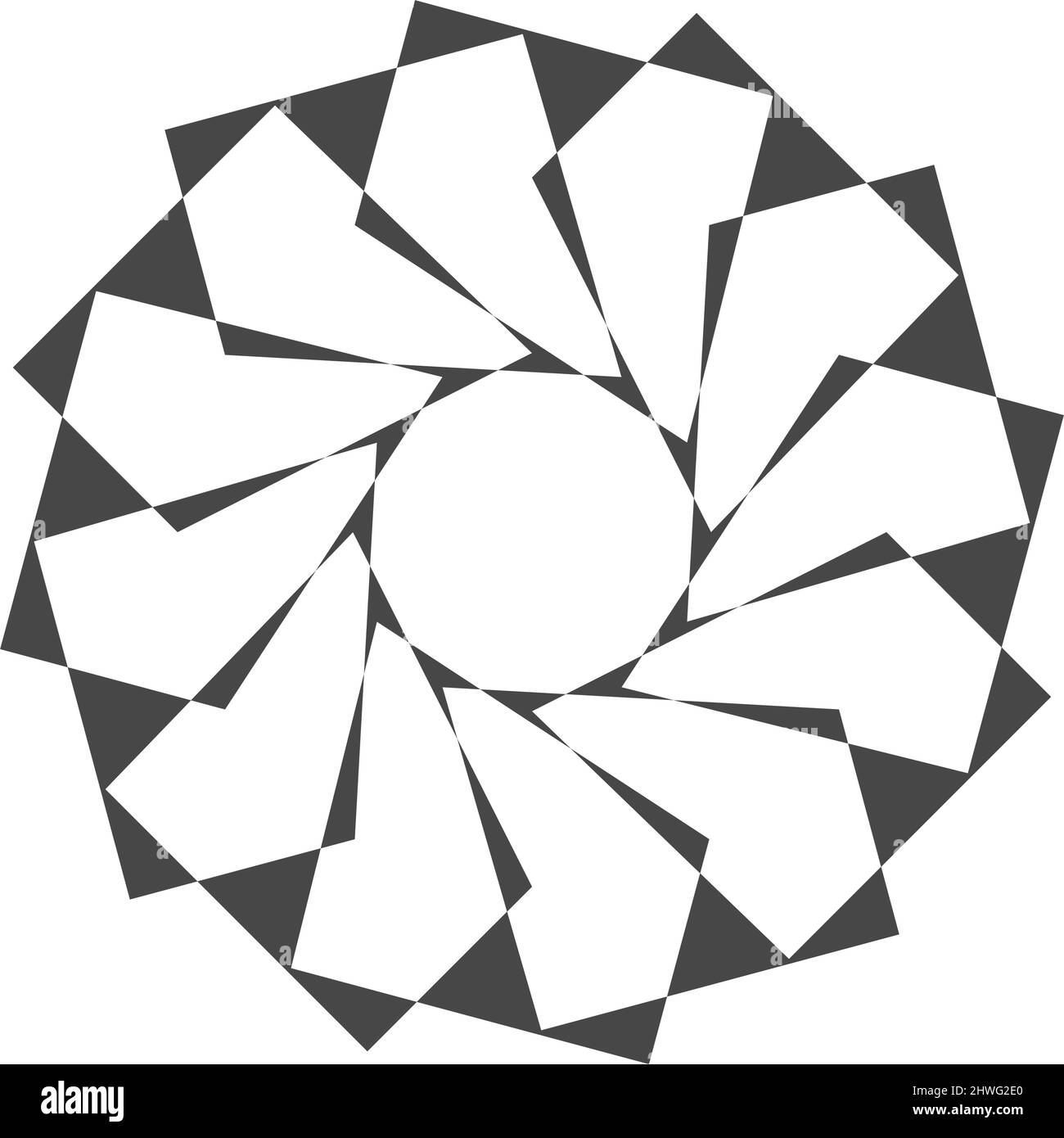 Abstract geometric black and white vector illustration - stock vector ...