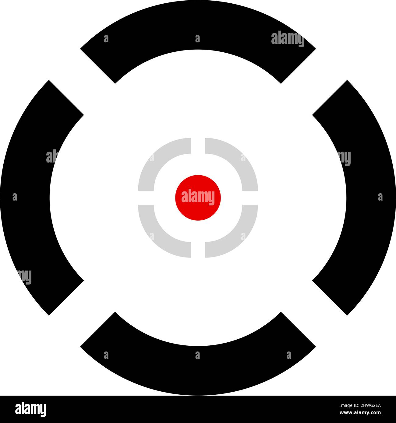 Target mark, crosshair, reticle and viewfinder icon, symbol - stock ...