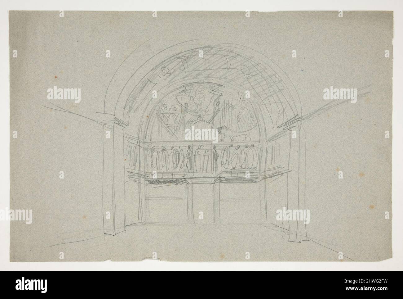 Drawing after John Singer Sargent’s “Prophets” mural in Boston. Artist ...