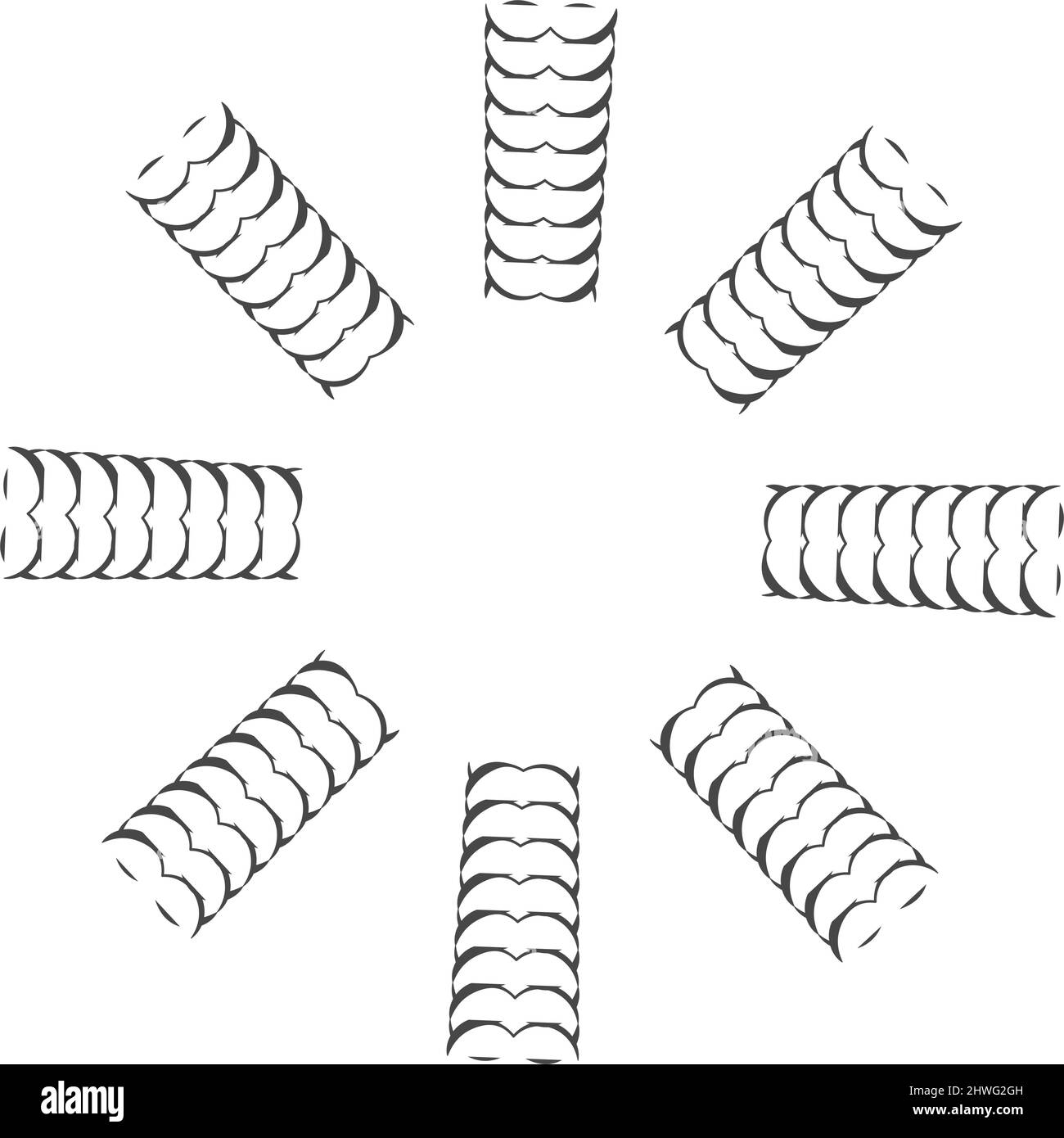 Abstract geometric black and white vector illustration - stock vector ...