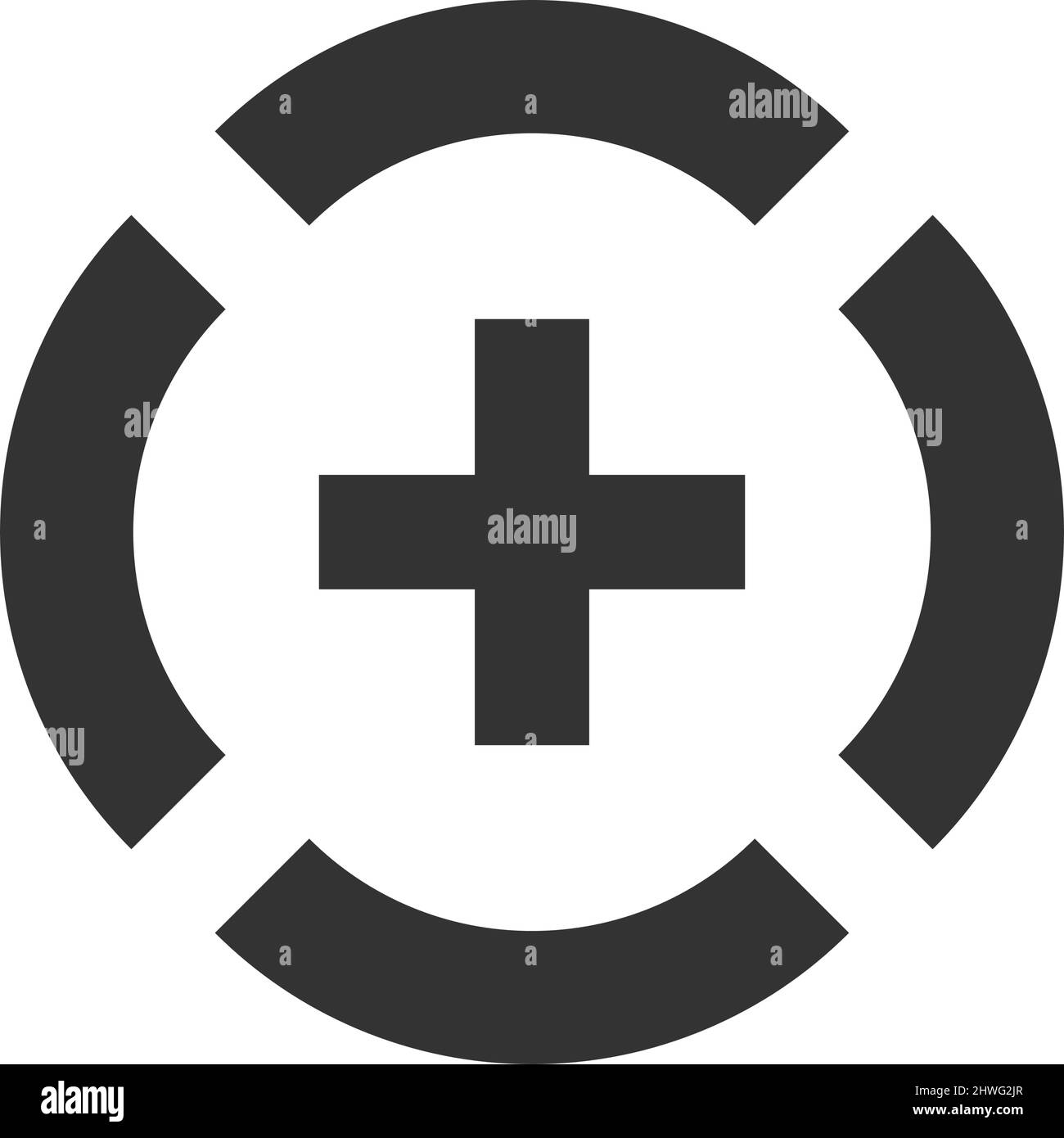 Target mark, crosshair, reticle and viewfinder icon, symbol - stock ...
