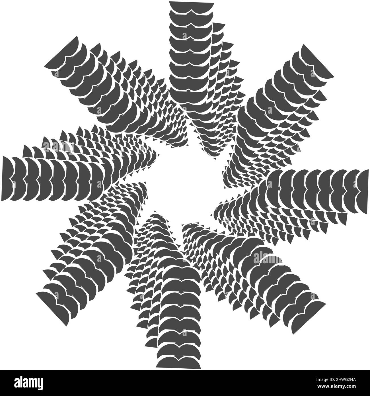 Abstract geometric black and white vector illustration - stock vector ...
