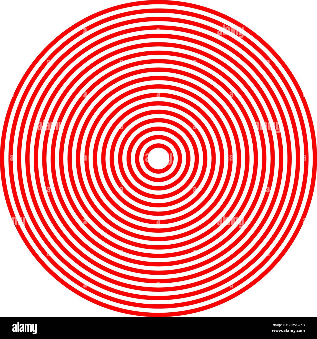 Simple radial, radiating and concentric circles. Target, aim, bullseye ...