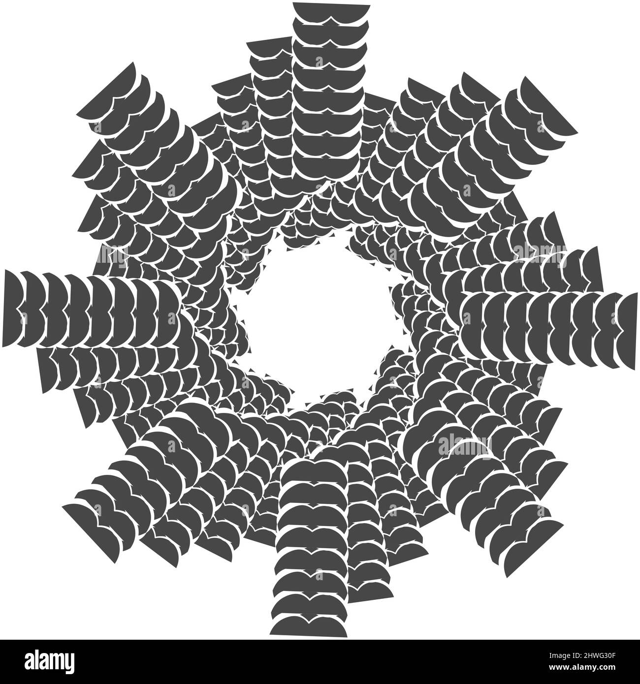 Abstract geometric black and white vector illustration - stock vector ...
