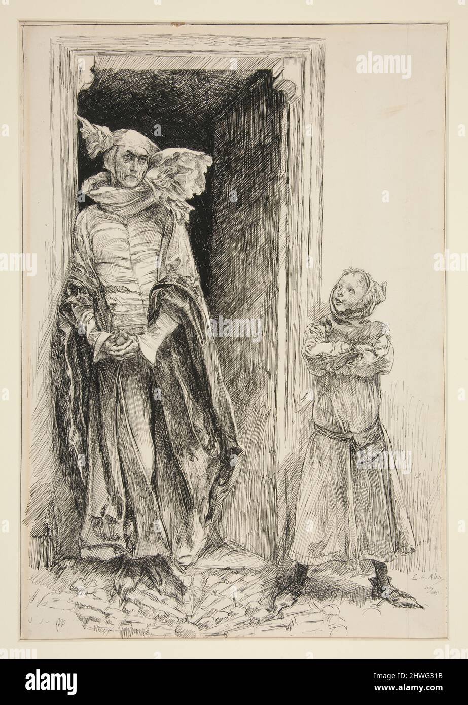 Armado and Moth, from Act III, Scene i, Love’s Labour’s Lost. Artist ...