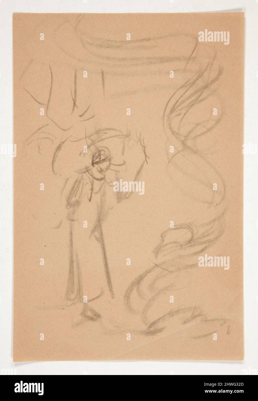 Figure study, possibly for Prospero in “The Tempest”. Artist: Edwin ...