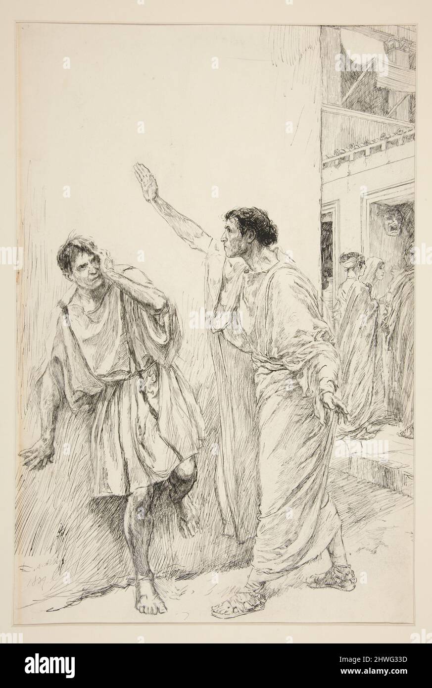 Dromio of Ephesus: “What mean you, sir?”, illustration for Act I, Scene ...