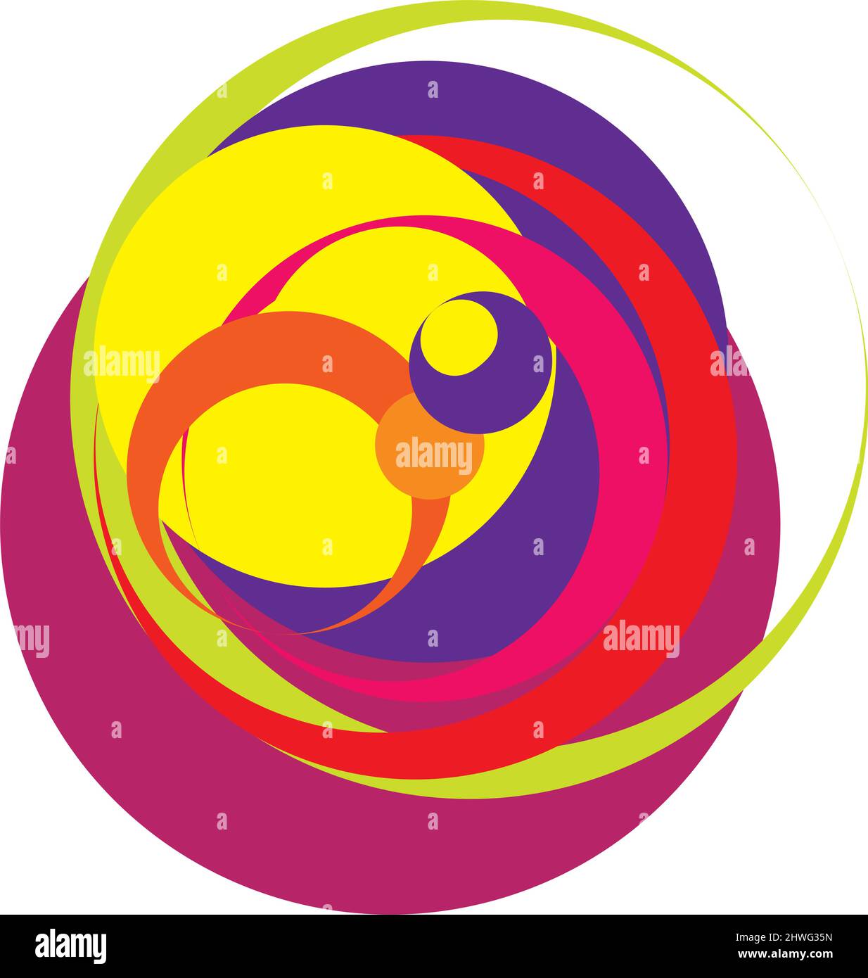 Abstract, artistic random, colorful concentric, radial, radiating ...