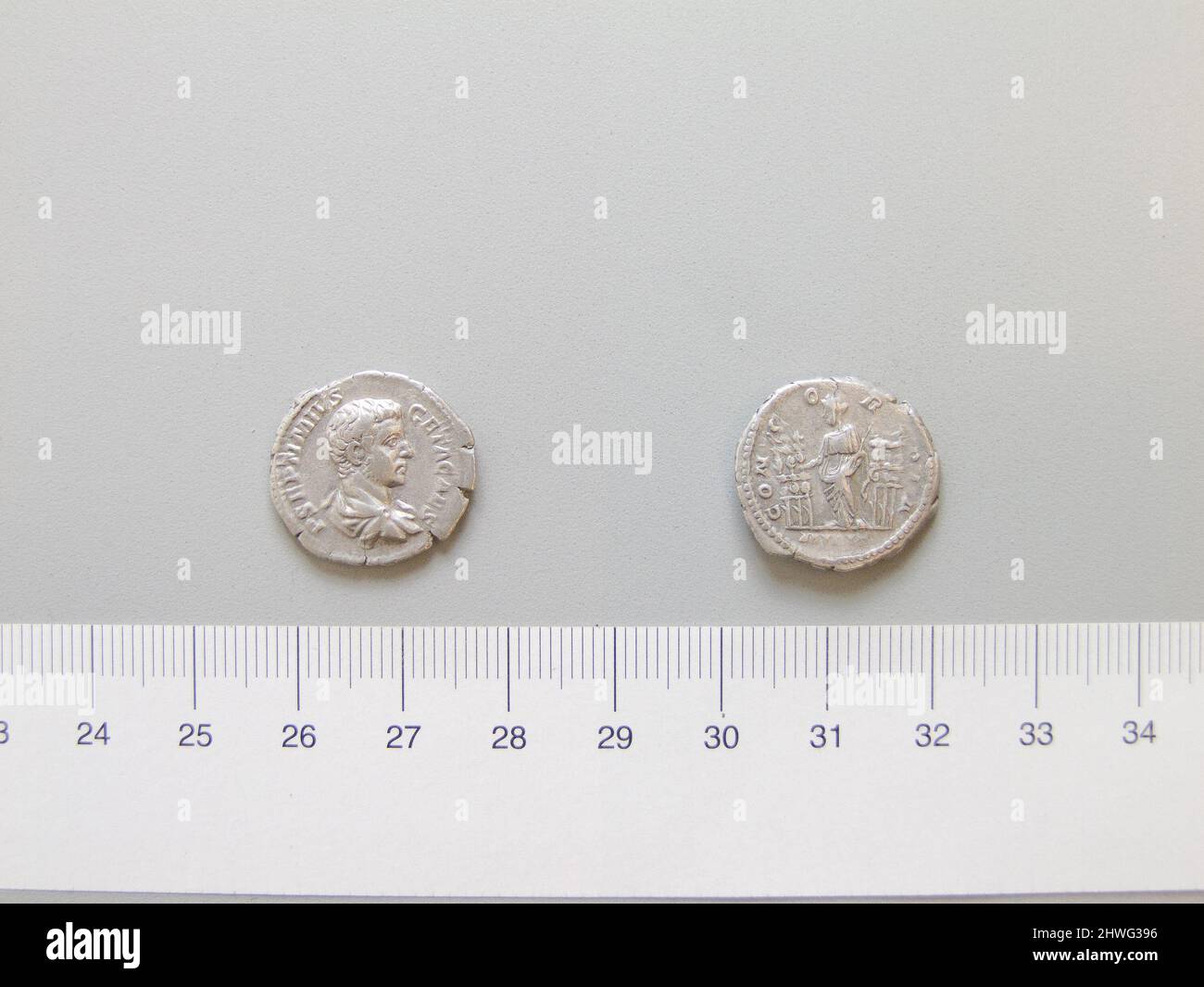 Denarius of Geta Lucius Septimius, Emperor of Rome from Rome. Ruler ...