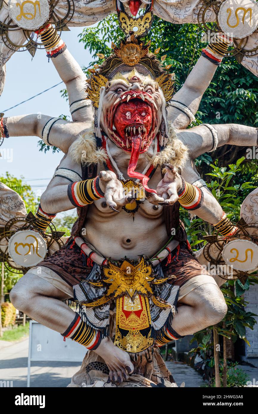 Ogoh-Ogoh, demon statue made for Ngrupuk parade conducted on the eve of ...