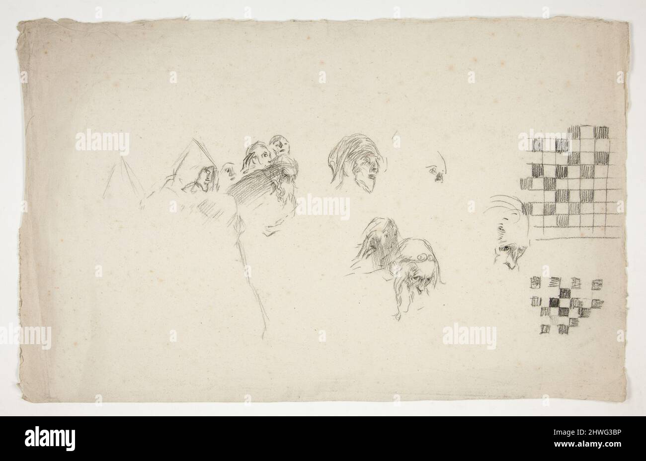 Sheet of sketches for “The Round Table” in The Quest of the Holy Grail ...