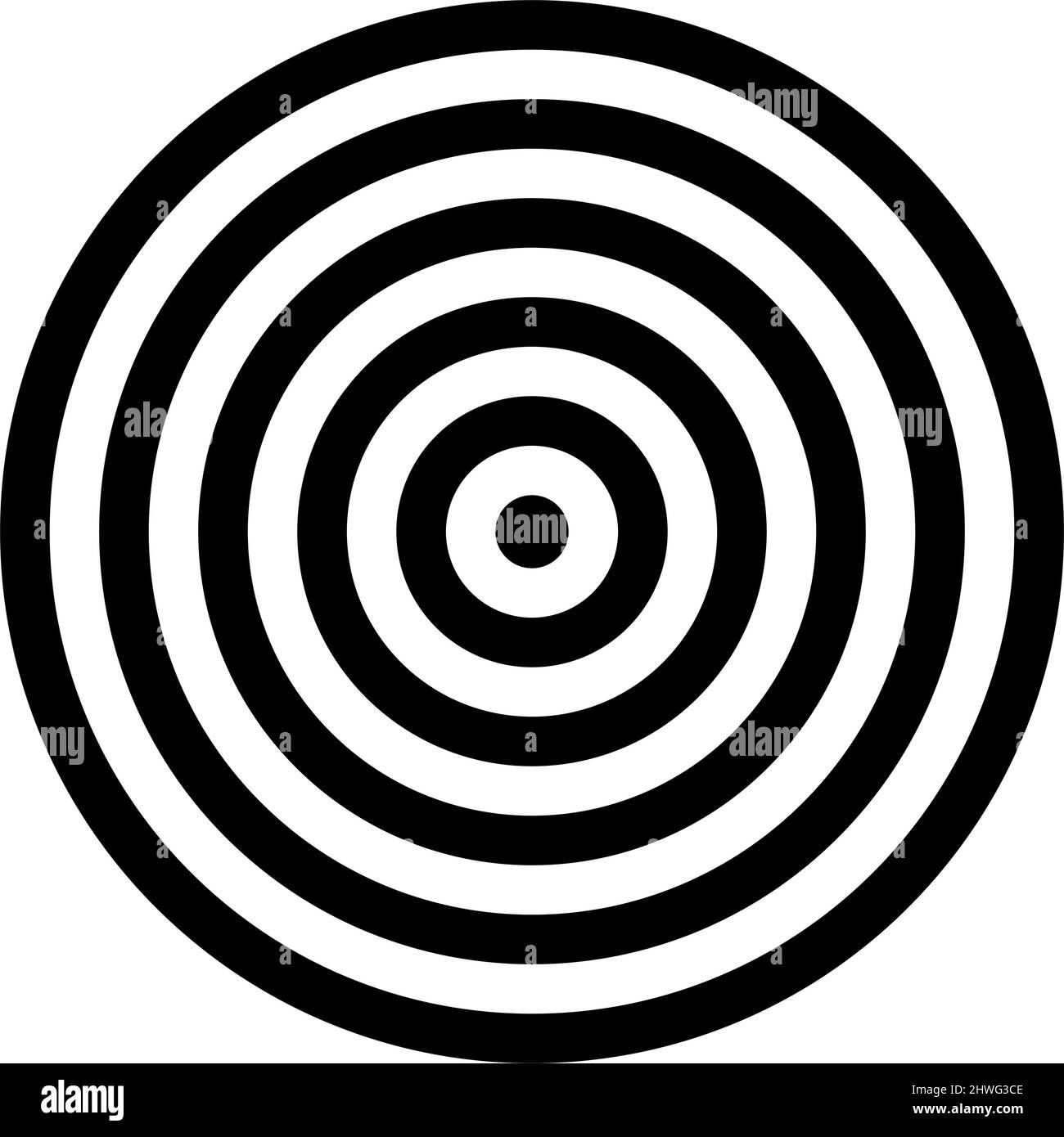 Simple radial, radiating and concentric circles. Target, aim, bullseye ...
