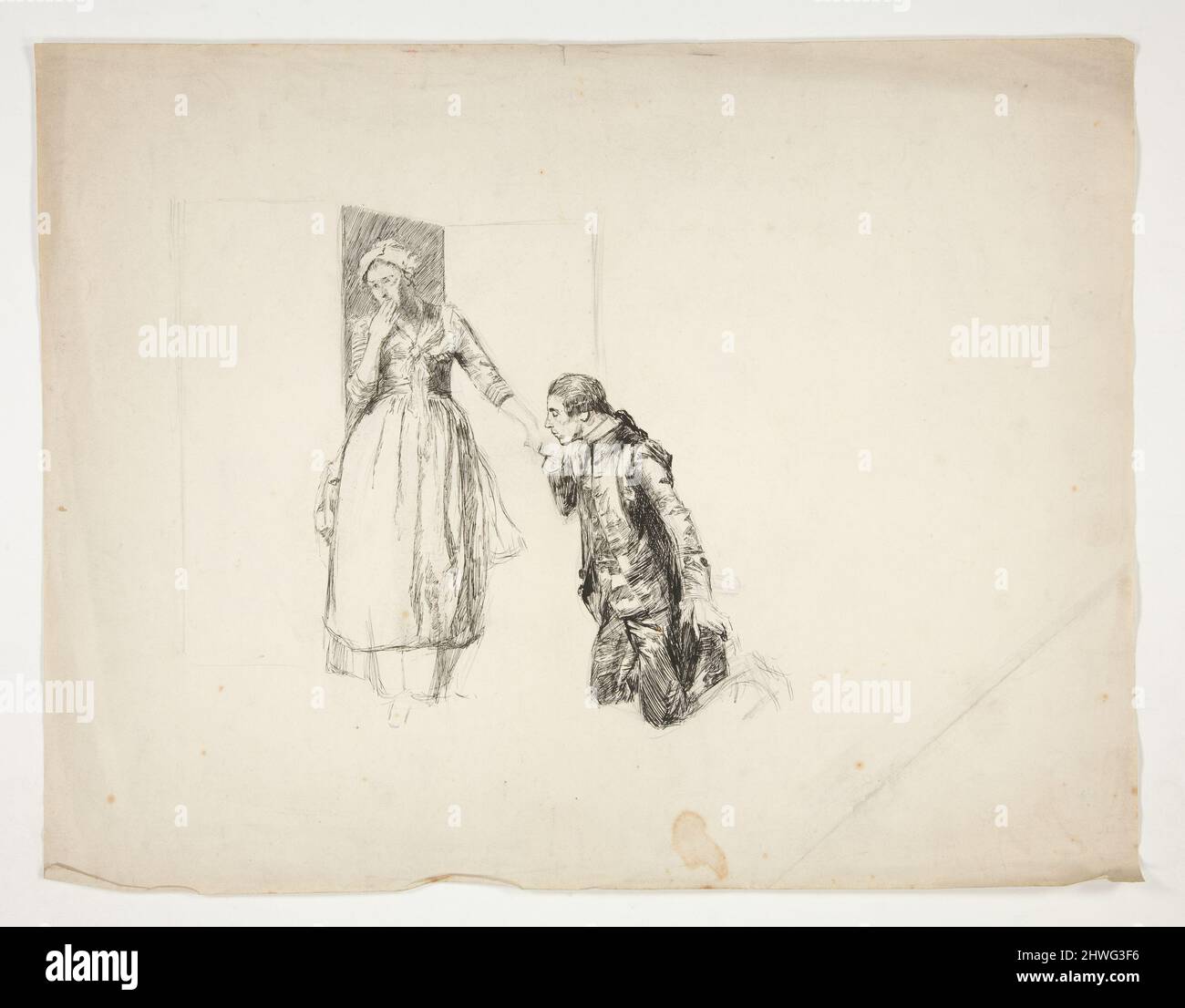 Sketch for Oliver Goldsmith’s She Stoops to Conquer. Artist: Edwin ...