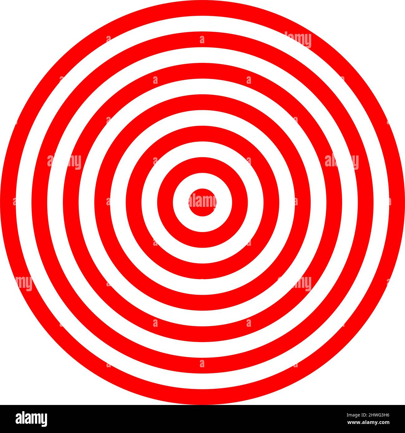Simple radial, radiating and concentric circles. Target, aim, bullseye ...