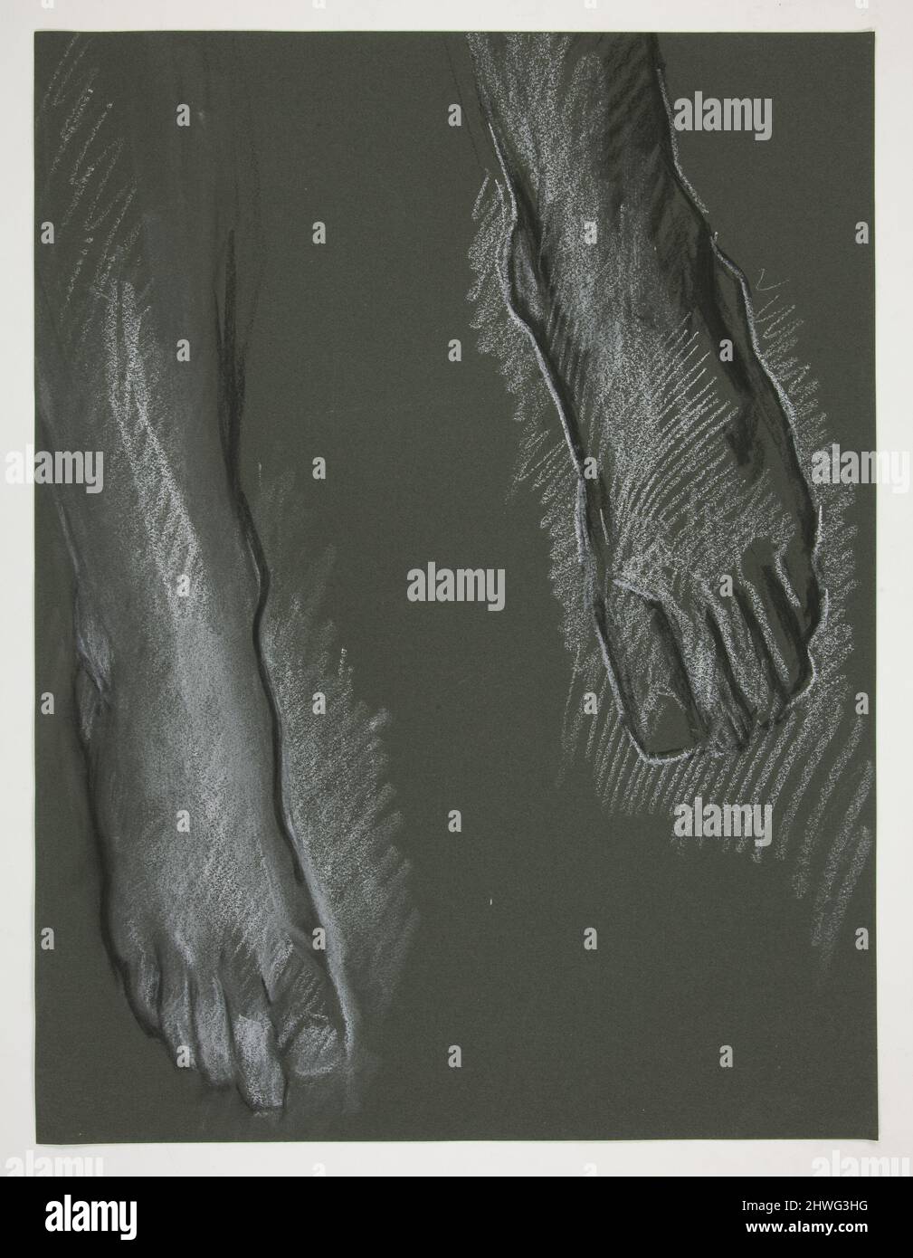 Sketch of two feet. Artist: Edwin Austin Abbey, American, 1852–1911, M ...