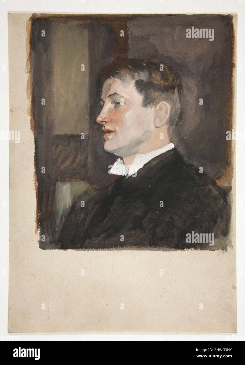 Portrait of a young man (unidentified sitter). Artist: Edwin Austin ...