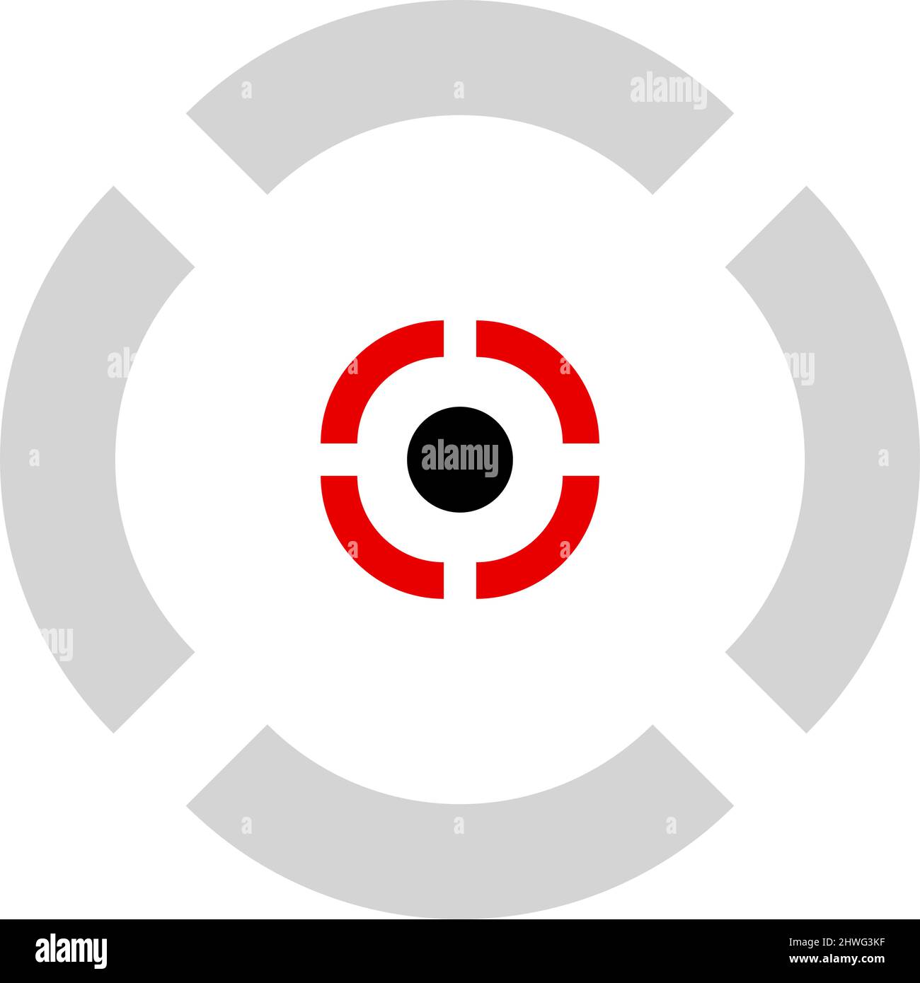 Target mark, crosshair, reticle and viewfinder icon, symbol - stock ...