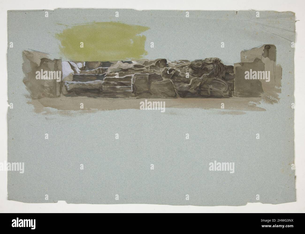 Study of a stone wall. Artist: Edwin Austin Abbey, American, 1852–1911 ...