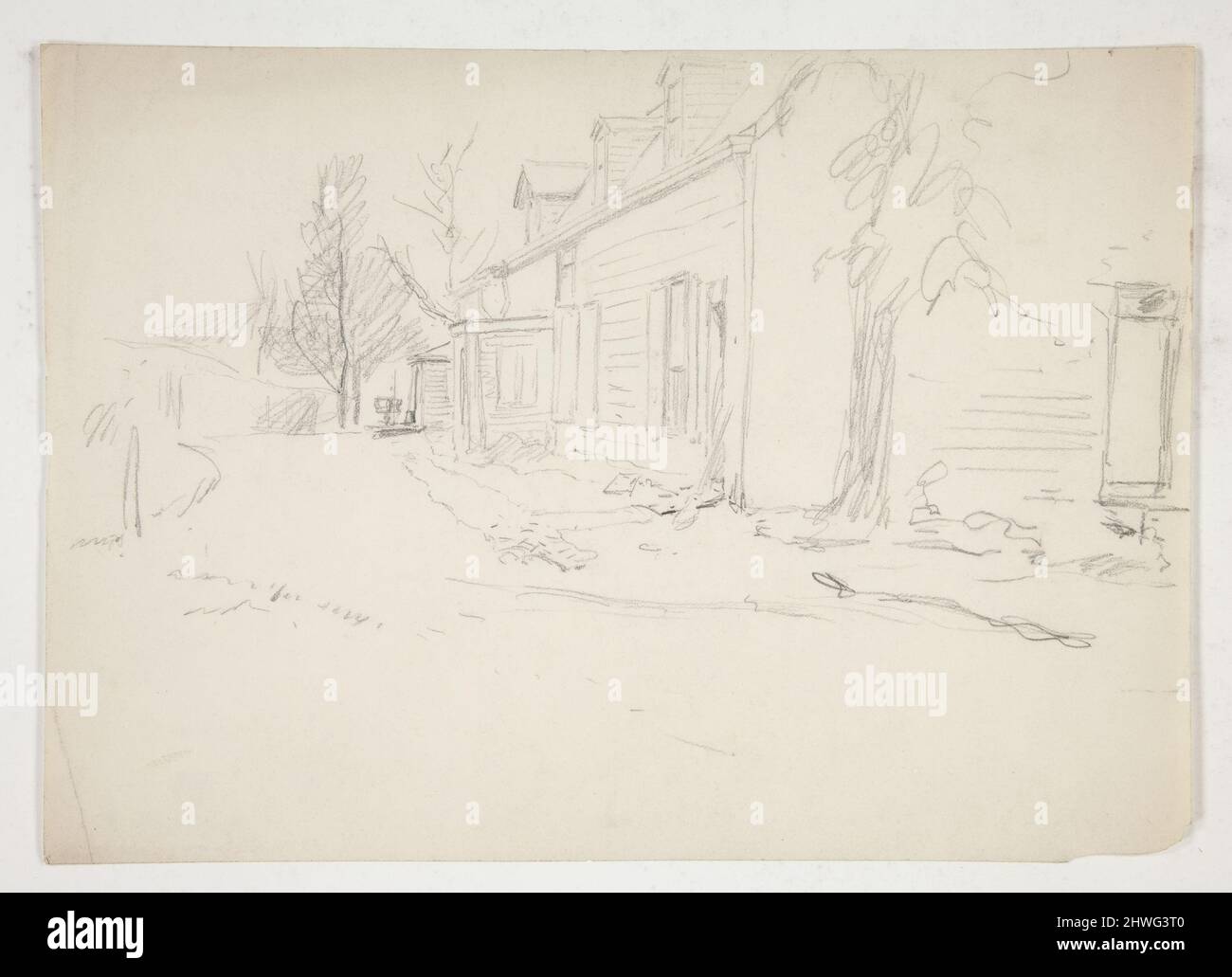 Sketch of exterior of a building. Artist: Edwin Austin Abbey, American ...