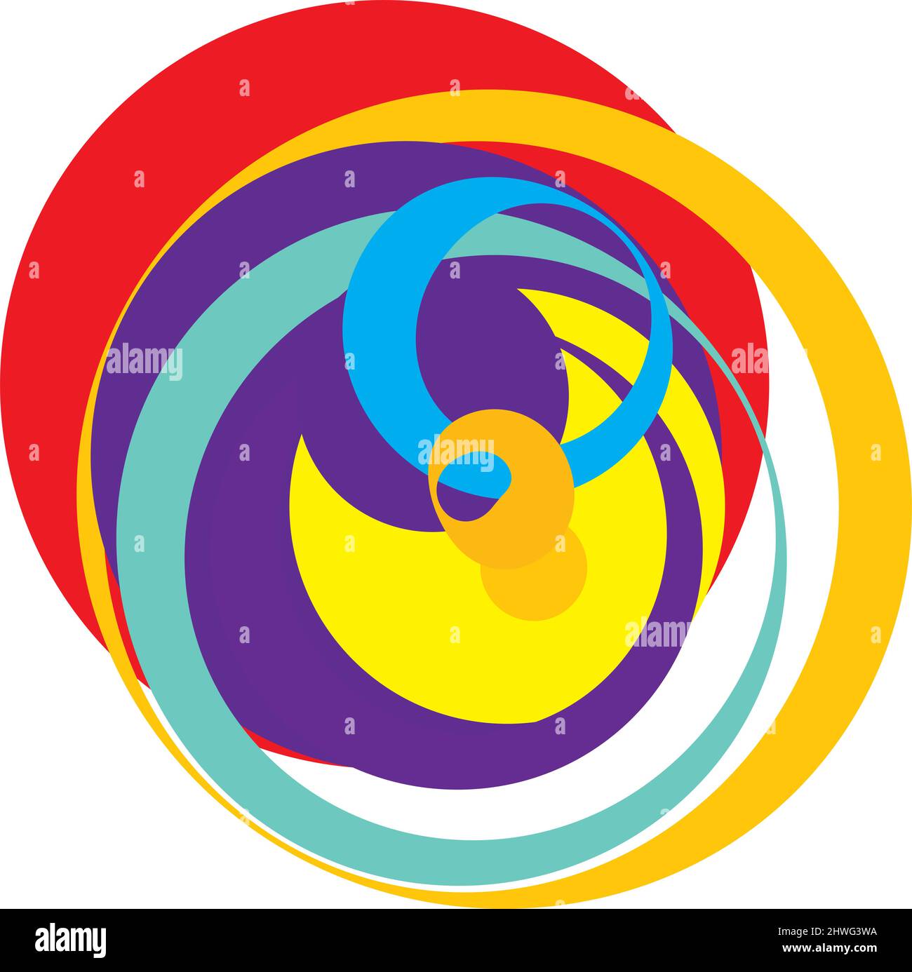 Abstract, artistic random, colorful concentric, radial, radiating ...