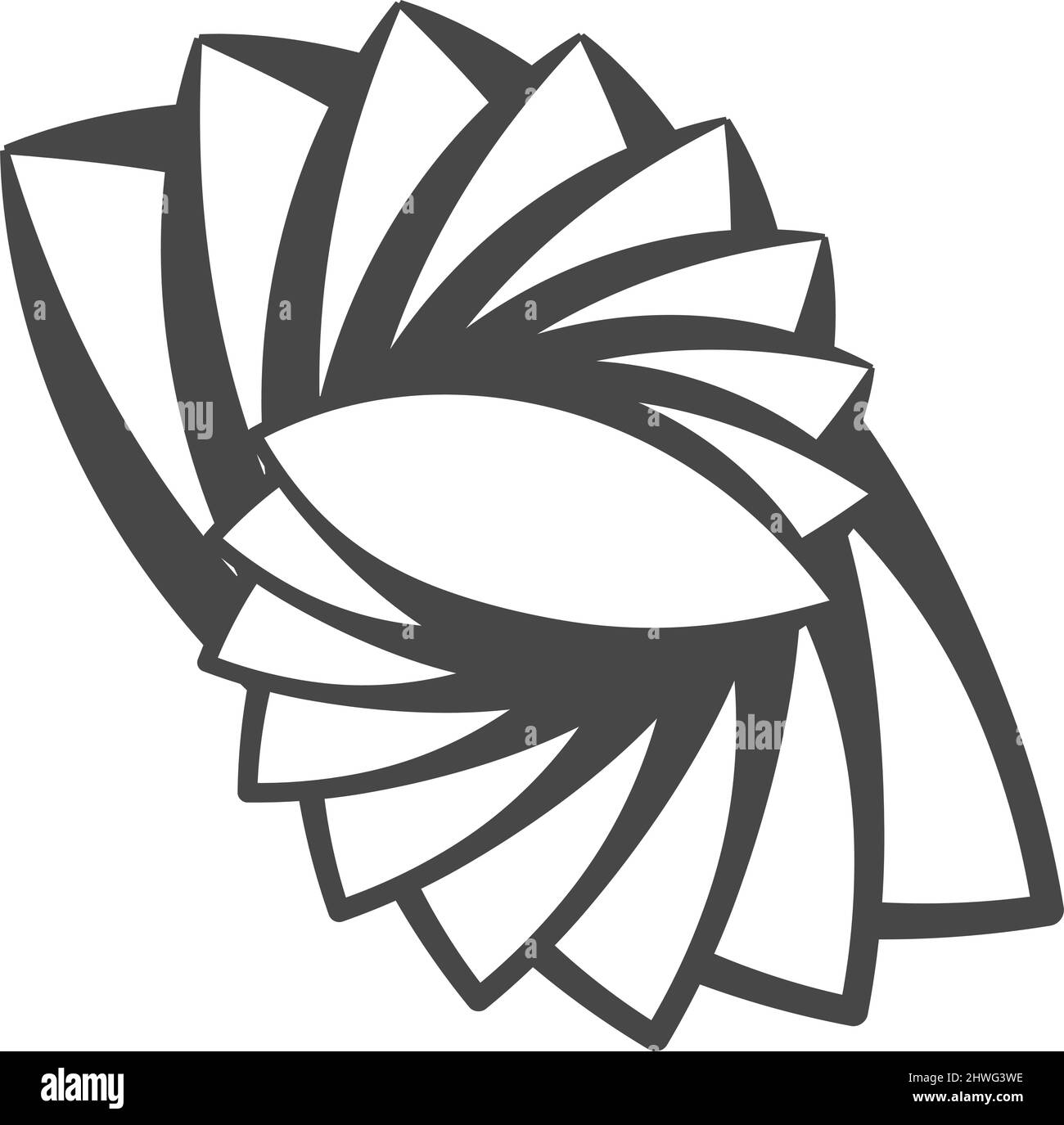 Abstract geometric black and white vector illustration - stock vector ...
