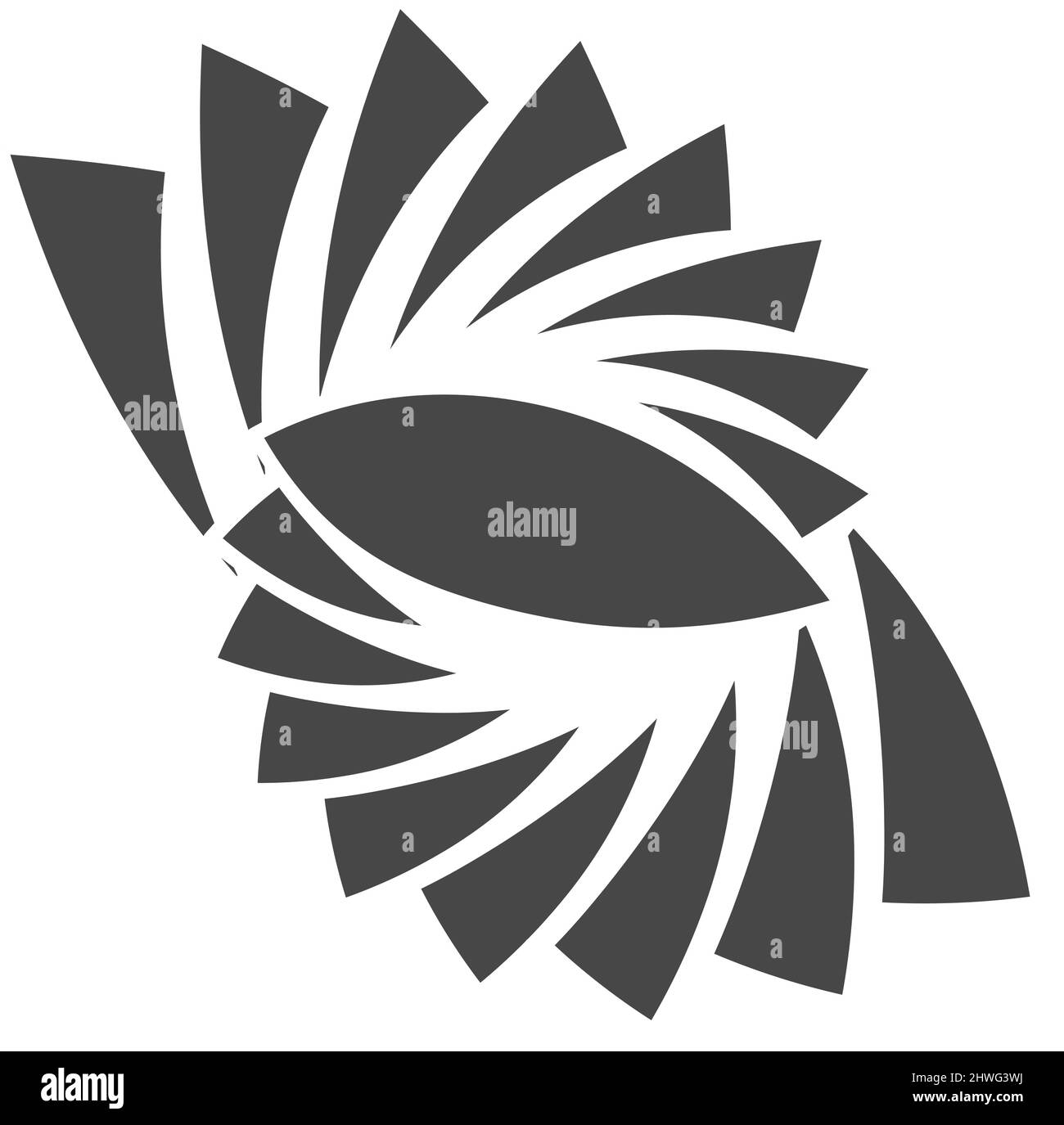 Abstract geometric black and white vector illustration - stock vector ...