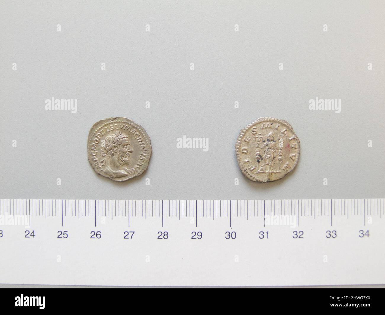 Denarius of Macrinus, Emperor of Rome from Rome. Ruler: Macrinus ...