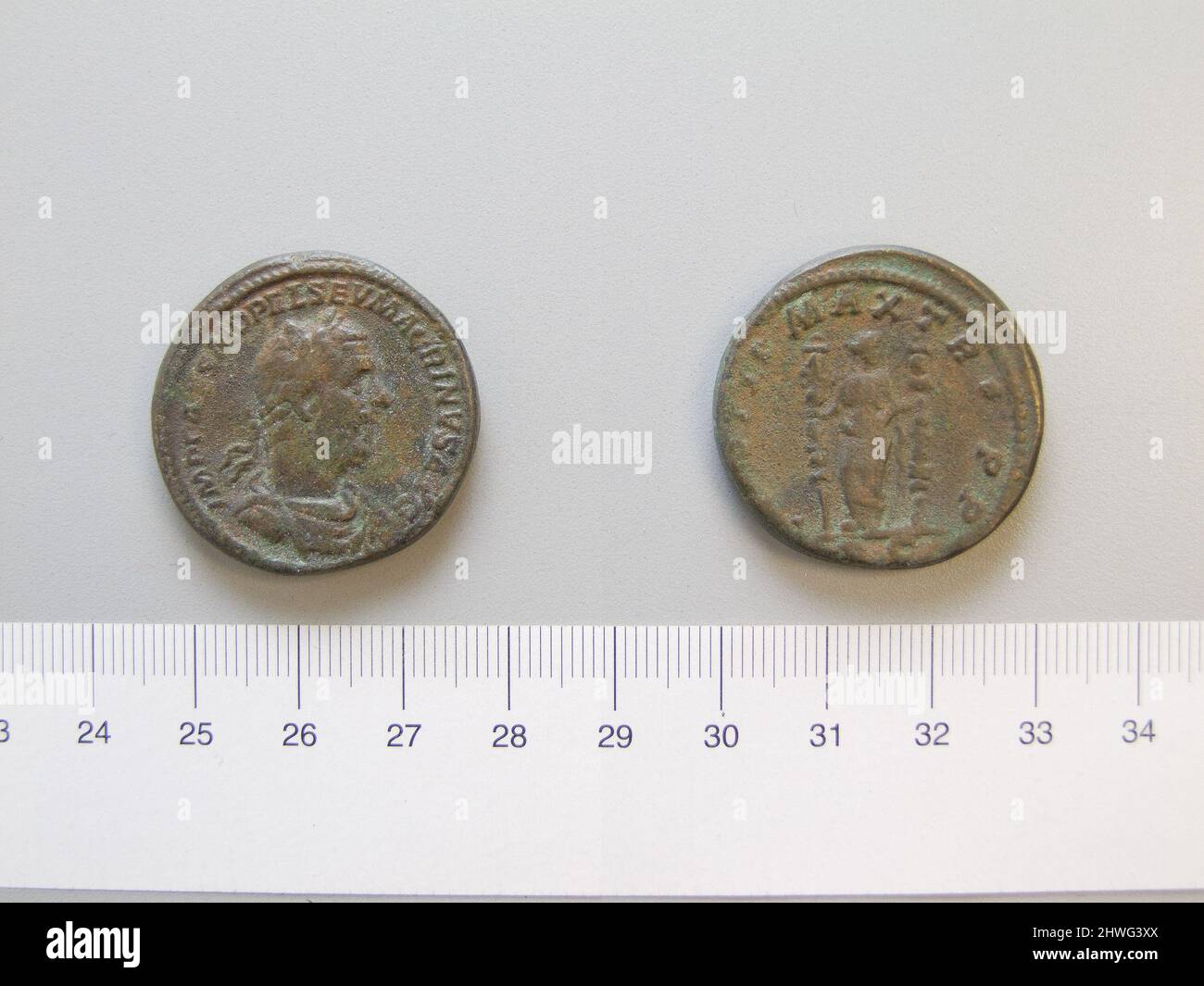 Sestertius of Macrinus, Emperor of Rome from Rome. Ruler: Macrinus ...