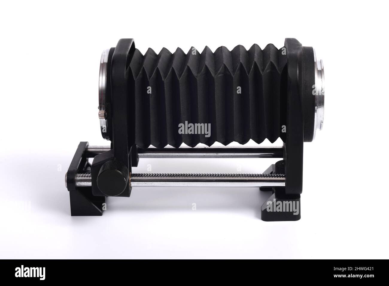 A macrophotography bellows mounted on a camera Stock Photo - Alamy