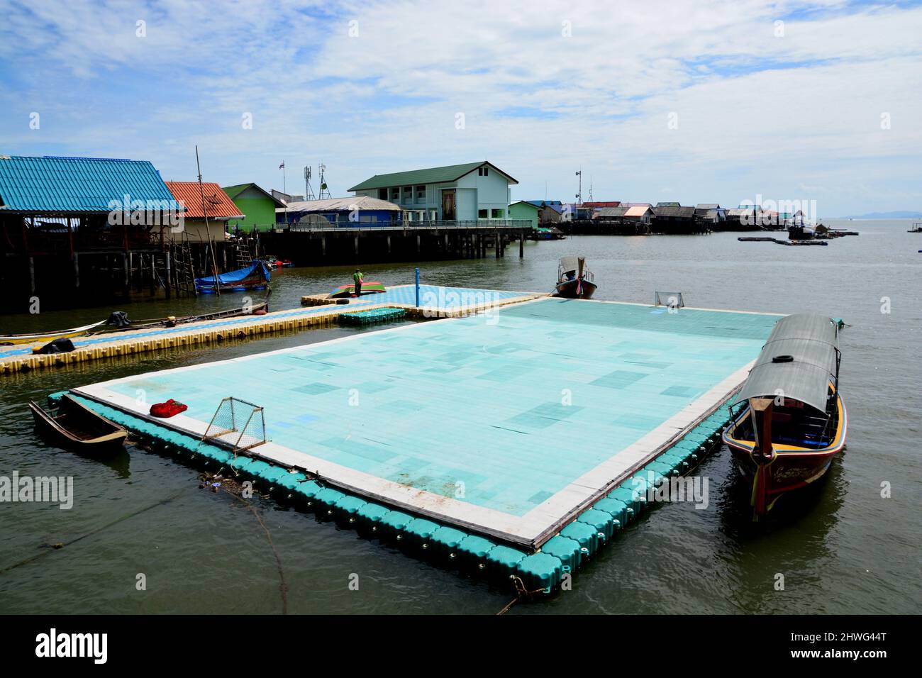 Floating football field on the panyee island Stock Photo - Alamy