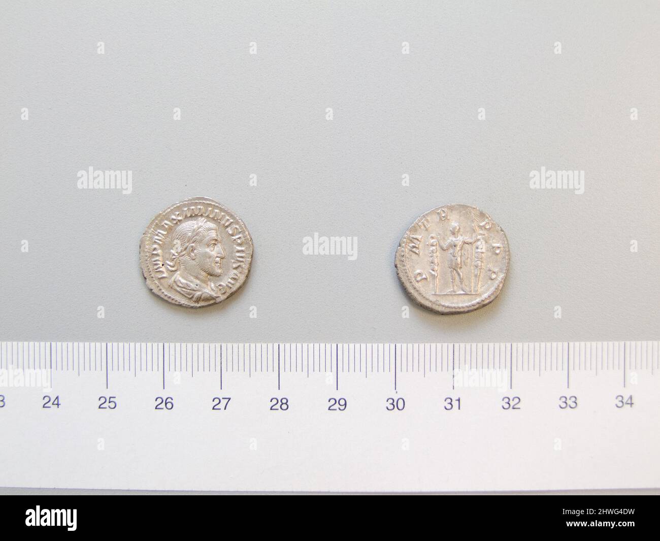 Denarius of Maximinus I, Emperor of Rome from Rome. Ruler: Maximinus I ...