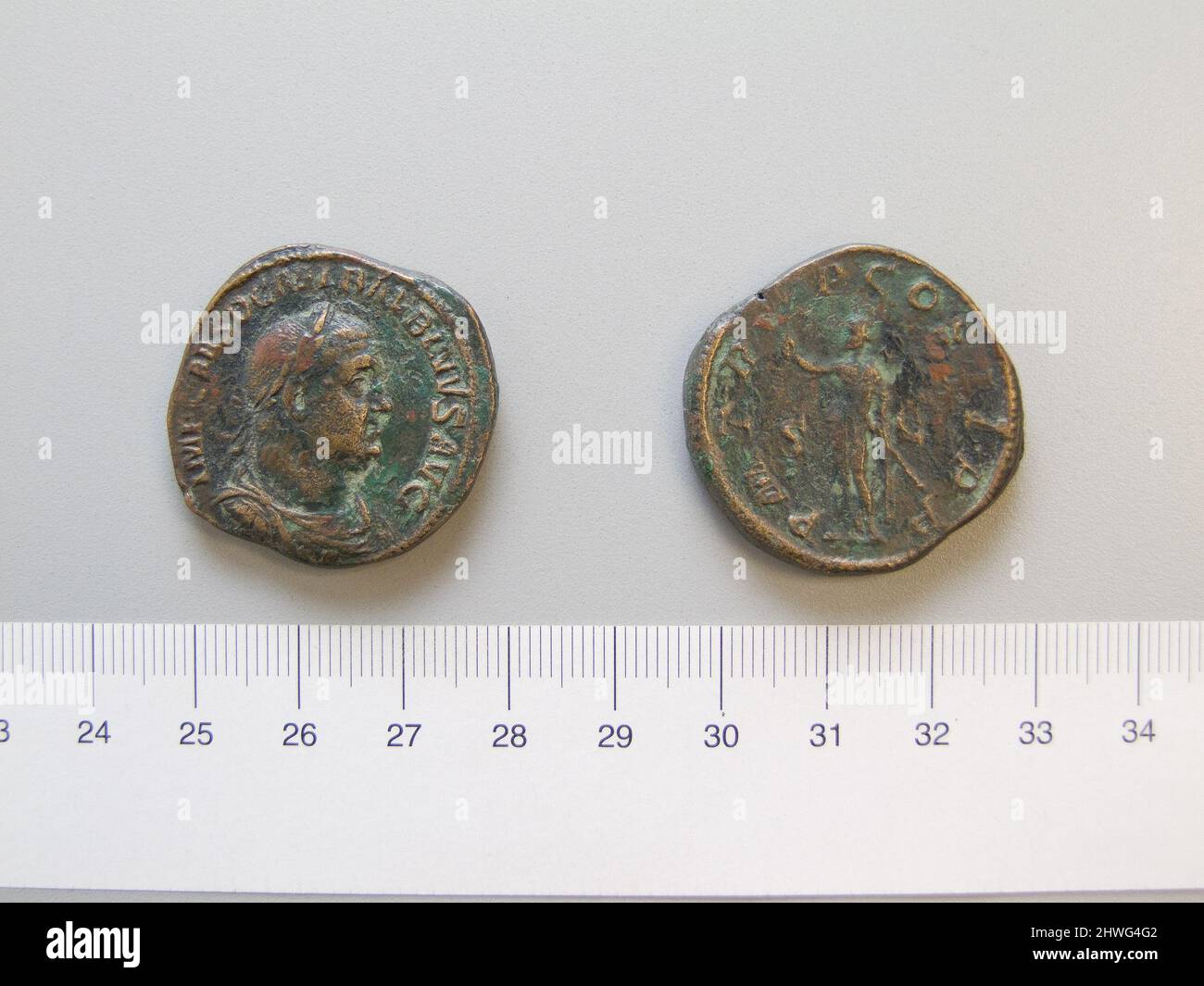 Sestertius of Balbinus from Rome. Ruler: Balbinus, Emperor of Rome, 178 ...