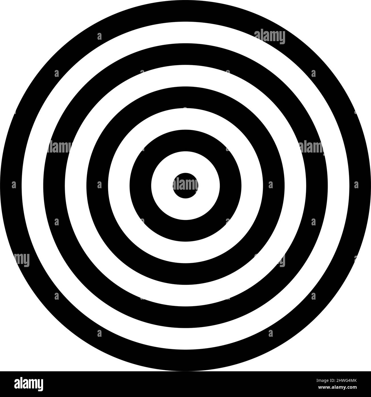 Simple radial, radiating and concentric circles. Target, aim, bullseye ...