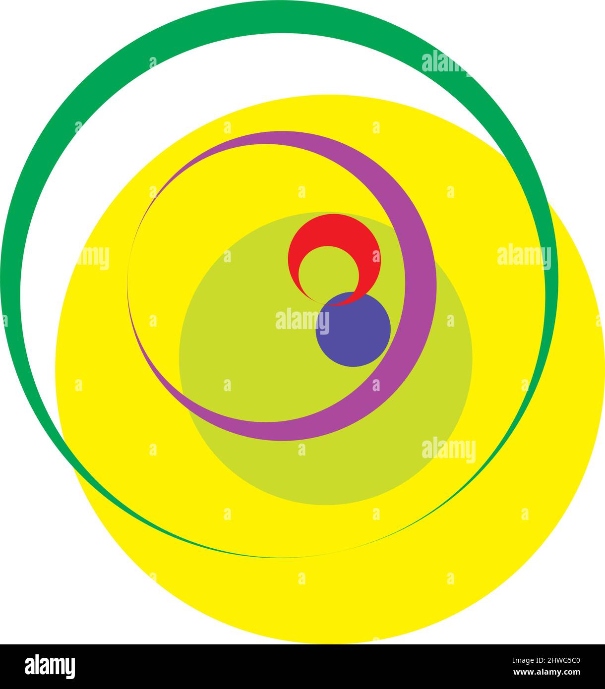 Abstract, artistic random, colorful concentric, radial, radiating ...