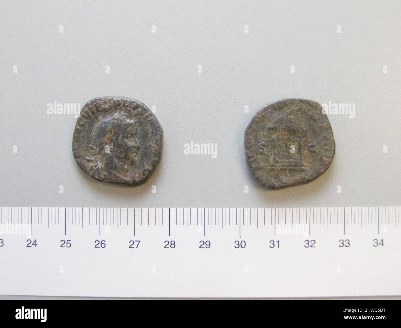 Sestertius of Volusianus, Emperor of the Roman Empire from Rome. Ruler ...