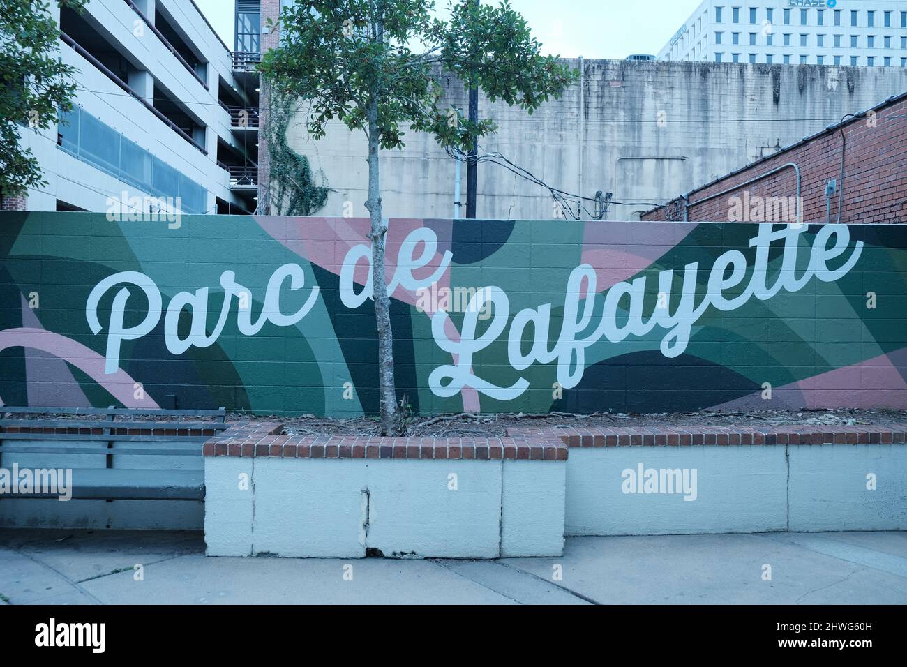 Parc De Lafayette Mural Louisiana Stock Photo - Alamy